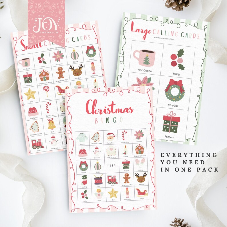 50 Christmas Bingo Cards | Printable Holiday Game | Perfect for Family ...