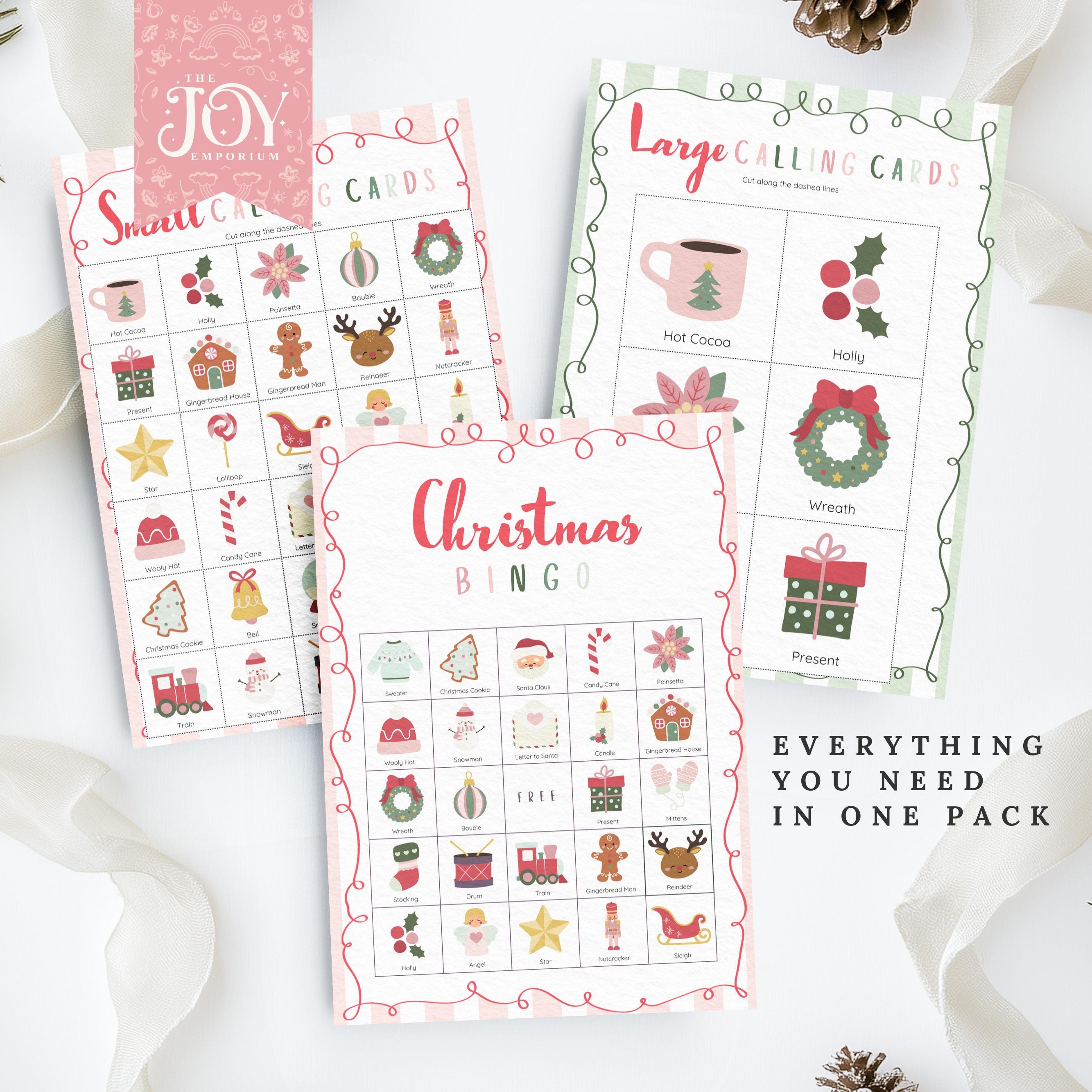 50 Christmas Bingo Cards | Printable Holiday Game | Perfect for Family ...
