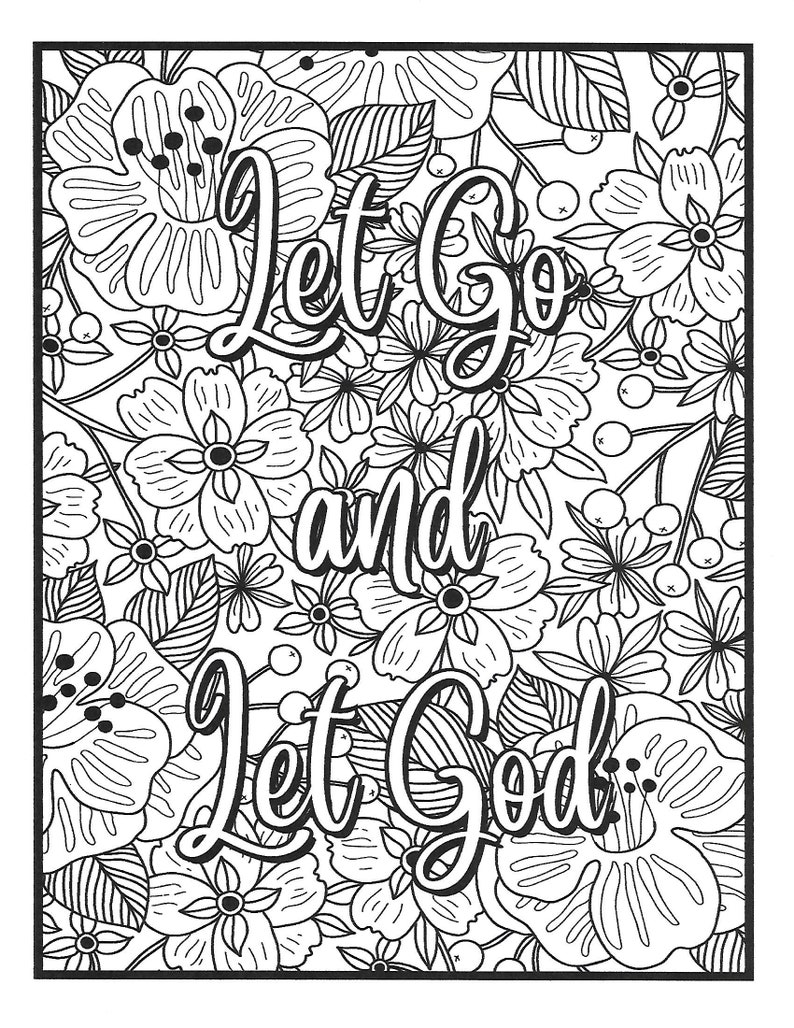 12-step Recovery Slogans Adult Coloring Pages - Etsy