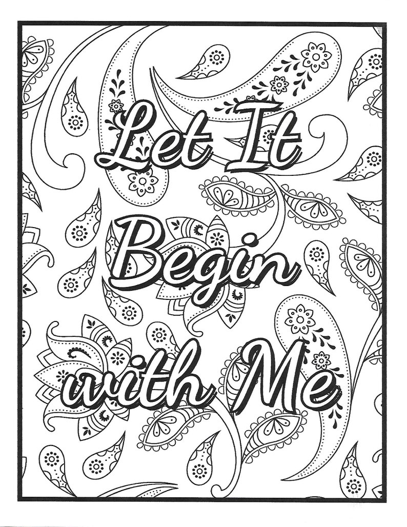 12 Step Recovery Slogans Adult Coloring Pages Etsy