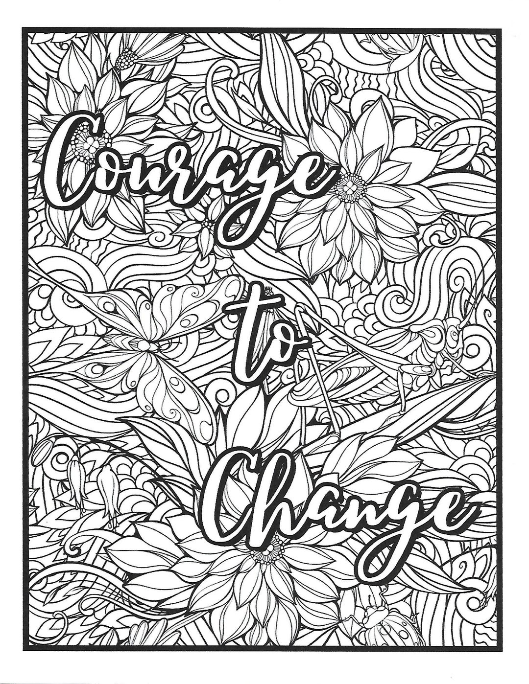 12-step Recovery Slogans Adult Coloring Pages - Etsy