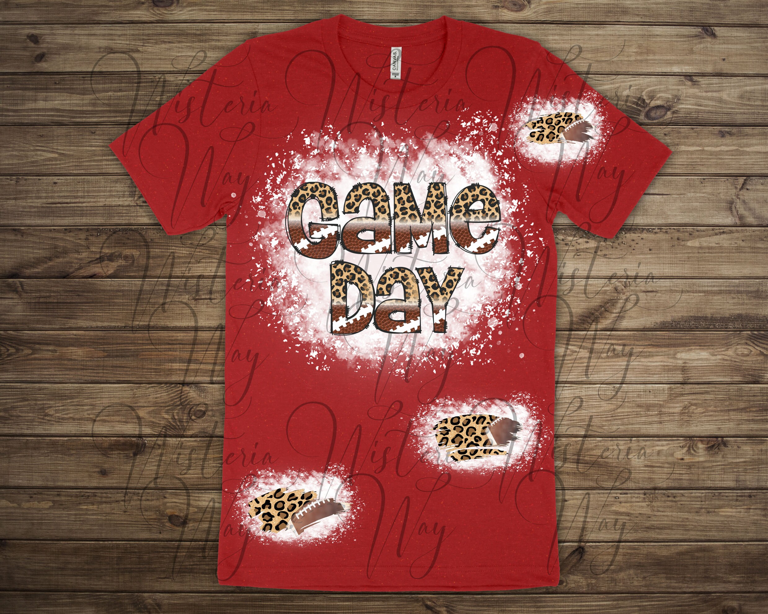 Glitter Sublimation Cheetah Print DtG Printing Football Game Day ...