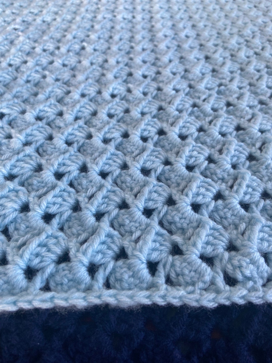 Light Blue Baby Blanket - Etsy