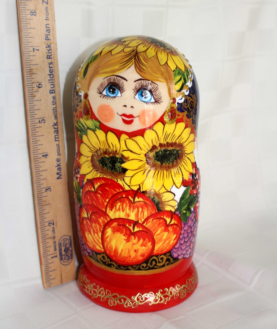Vintage Matryoshka Babushka Single Doll Wooden Hand Painted - Etsy