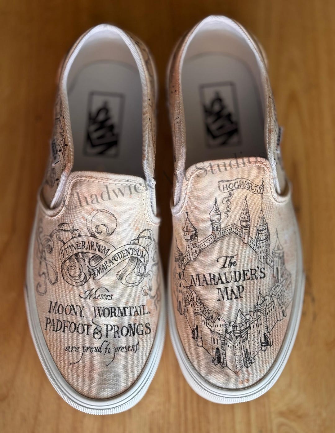 Hand Drawn Marauder’s Map Inspired Toms Vans Converse Shoes Harry ...