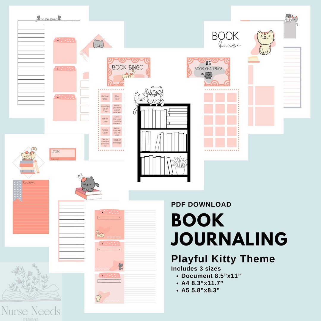 Book Tracker Reading Log Printable Book Log 10 Pgs, Book Journal ...