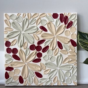 Texture Painting | Texture Floral Art| Textured Flower Painting | Wall ...