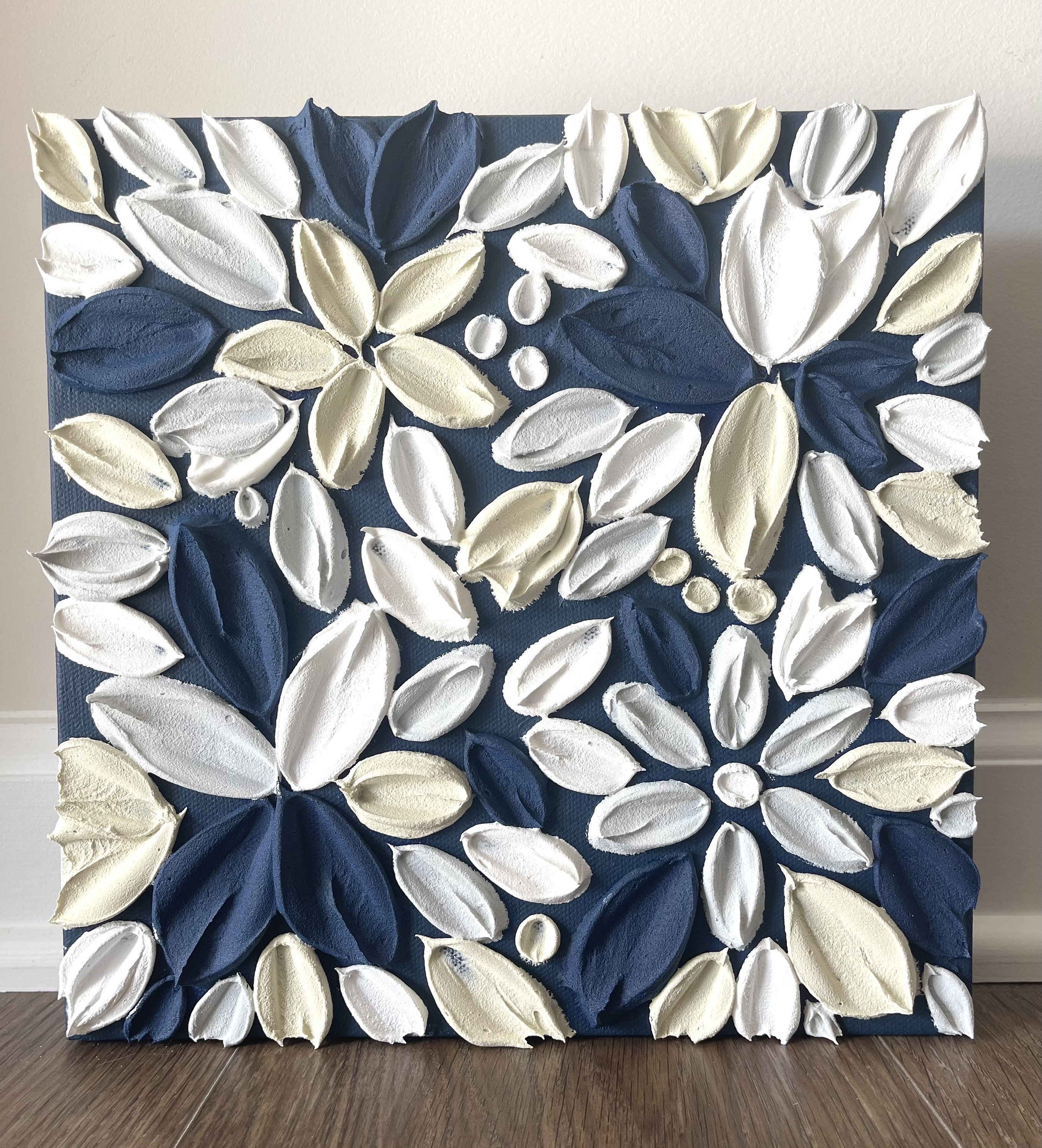 Texture Painting | Texture Floral Art| Textured Flower Painting | Wall ...