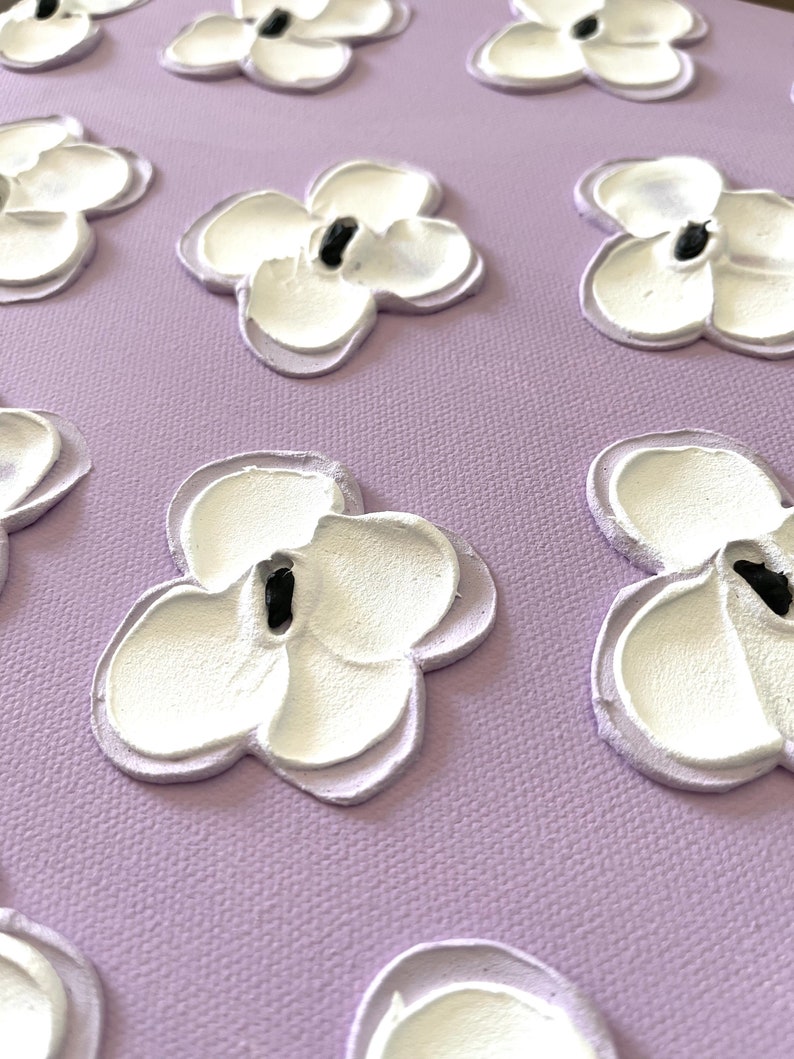 Texture Painting | Texture Floral Art| Textured Flower Painting | Wall ...