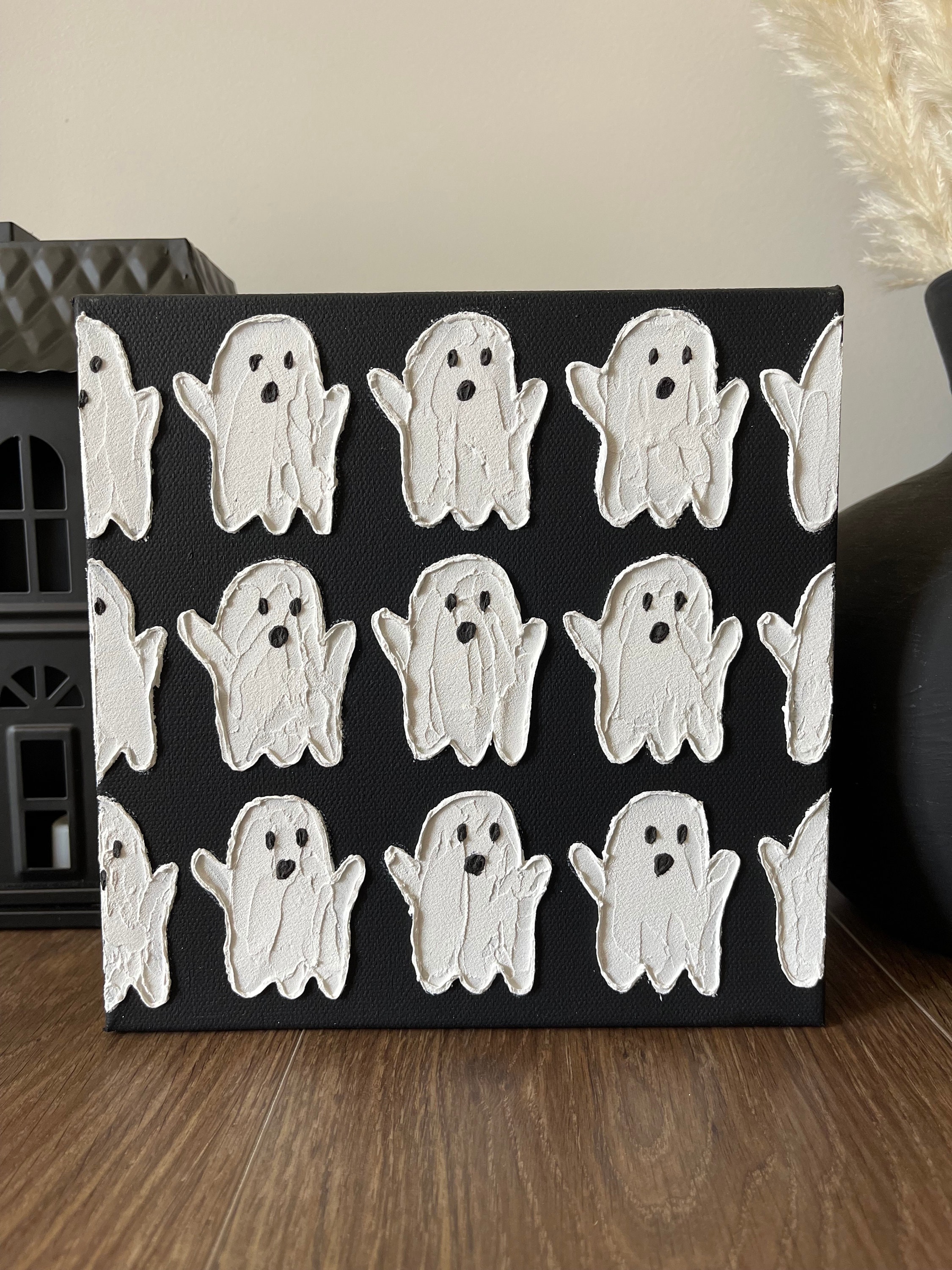 Halloween Painting| Ghost Painting| Textured Ghost Painting| Wall Art ...