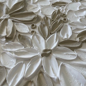 Texture Painting | Texture Floral Art| Textured Flower Painting | Wall ...