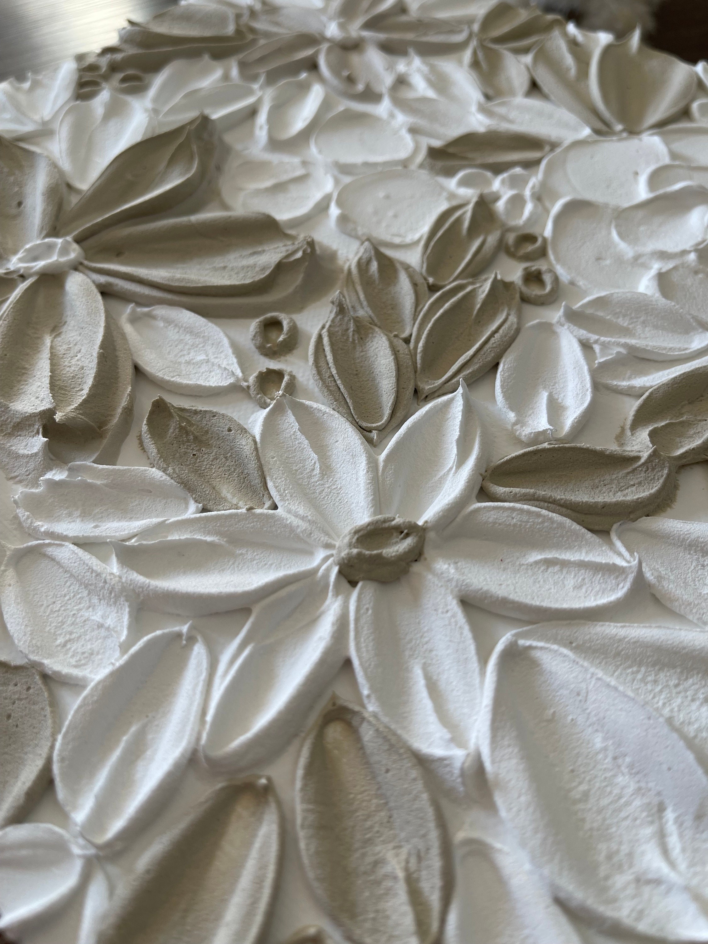 Texture Painting | Texture Floral Art| Textured Flower Painting | Wall ...