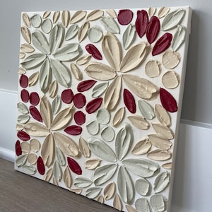 Texture Painting | Texture Floral Art| Textured Flower Painting | Wall ...