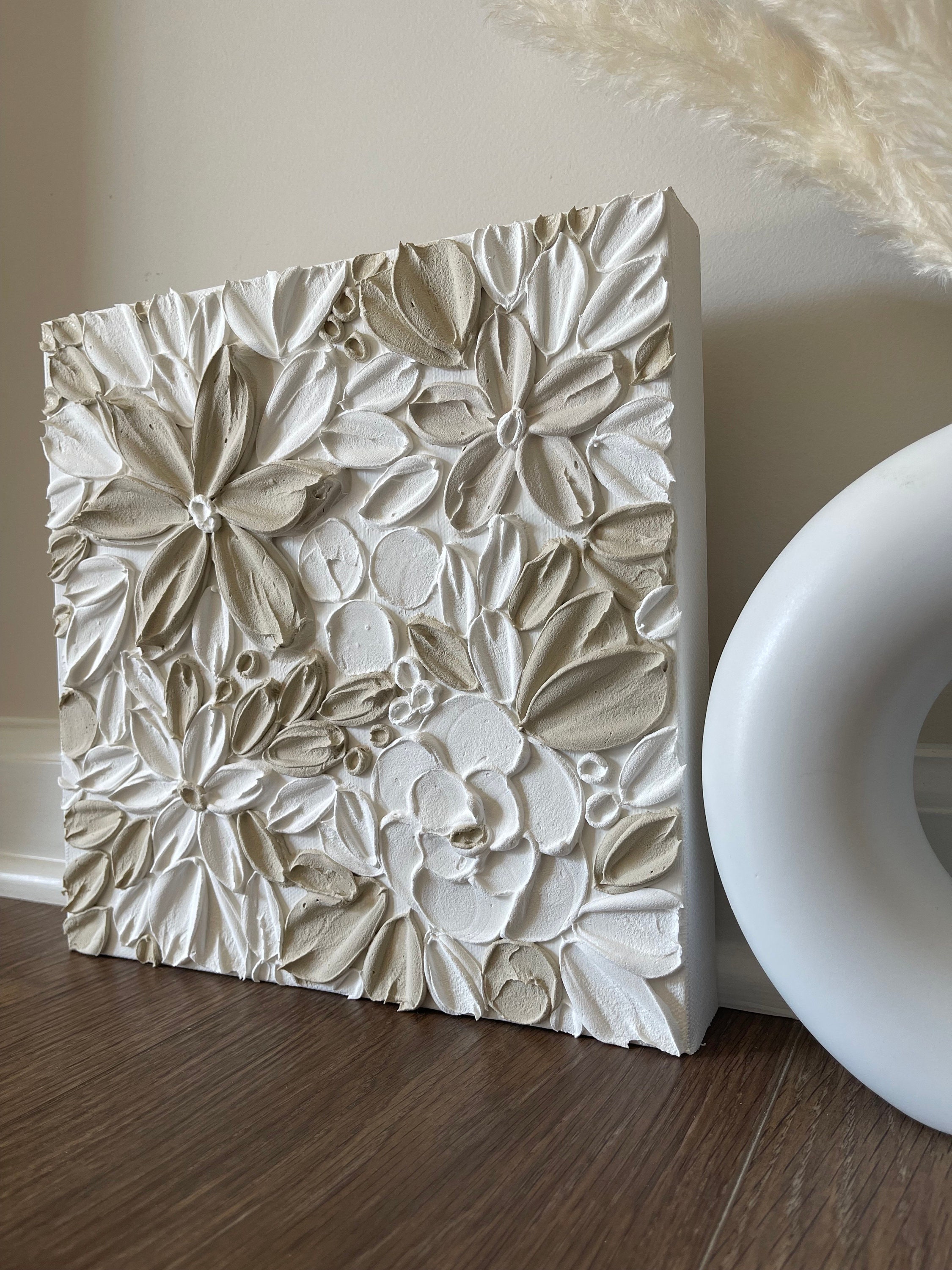 Texture Painting | Texture Floral Art| Textured Flower Painting | Wall ...