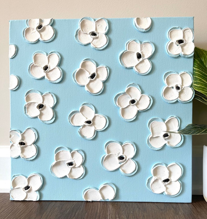 Texture Painting | Texture Floral Art| Textured Flower Painting | Wall ...