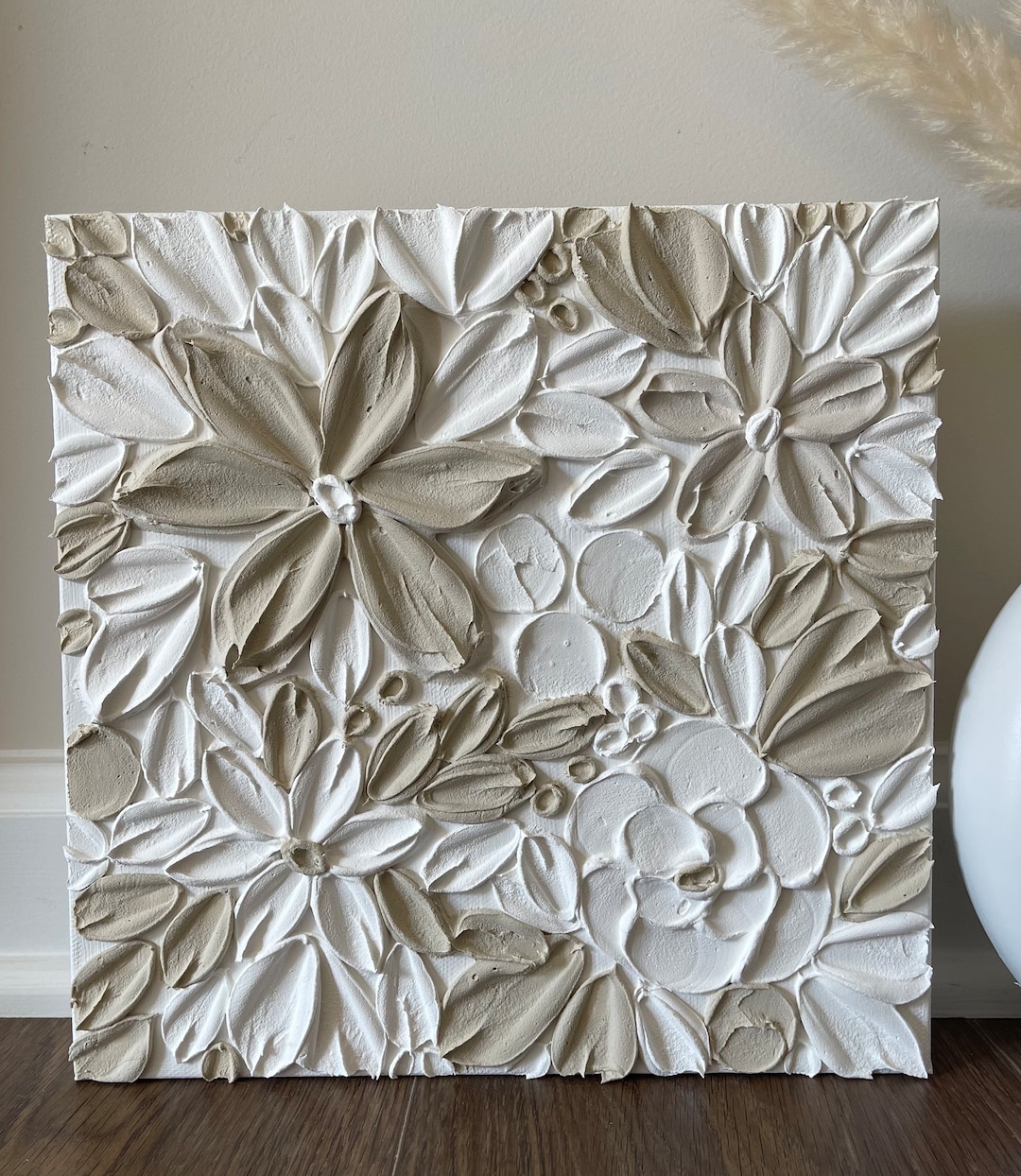 Texture Painting | Texture Floral Art| Textured Flower Painting | Wall ...