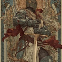 Ren Faire Knight Art | Epic Medieval Knight Artwork Riding Black Horse ...
