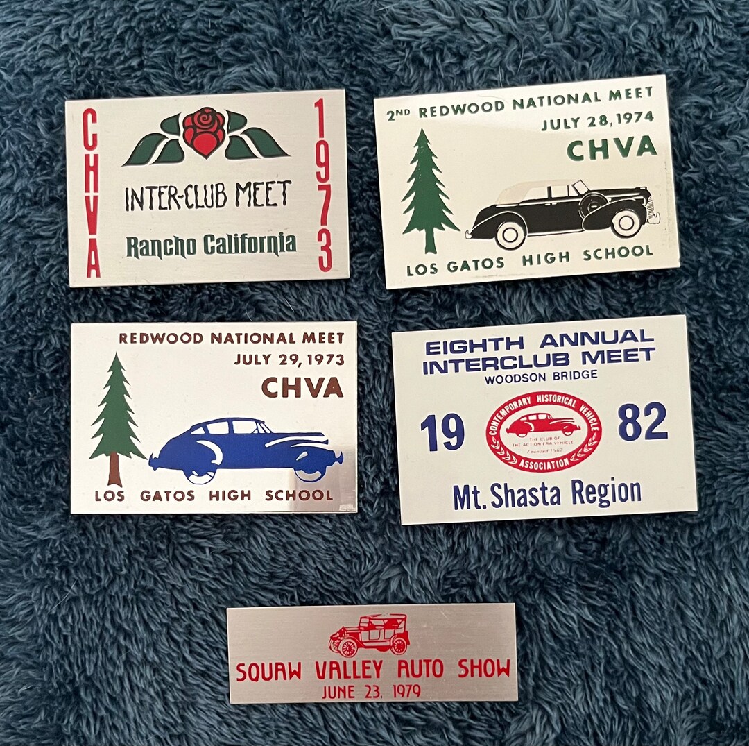 Car Club Dash Plaques 1973, 1974, 1979, and 1982 Vintage - Etsy