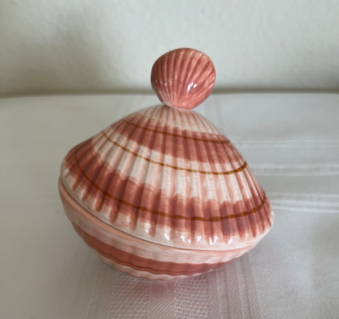Fitz and Floyd Seashell Trinket Box 1980s - Etsy