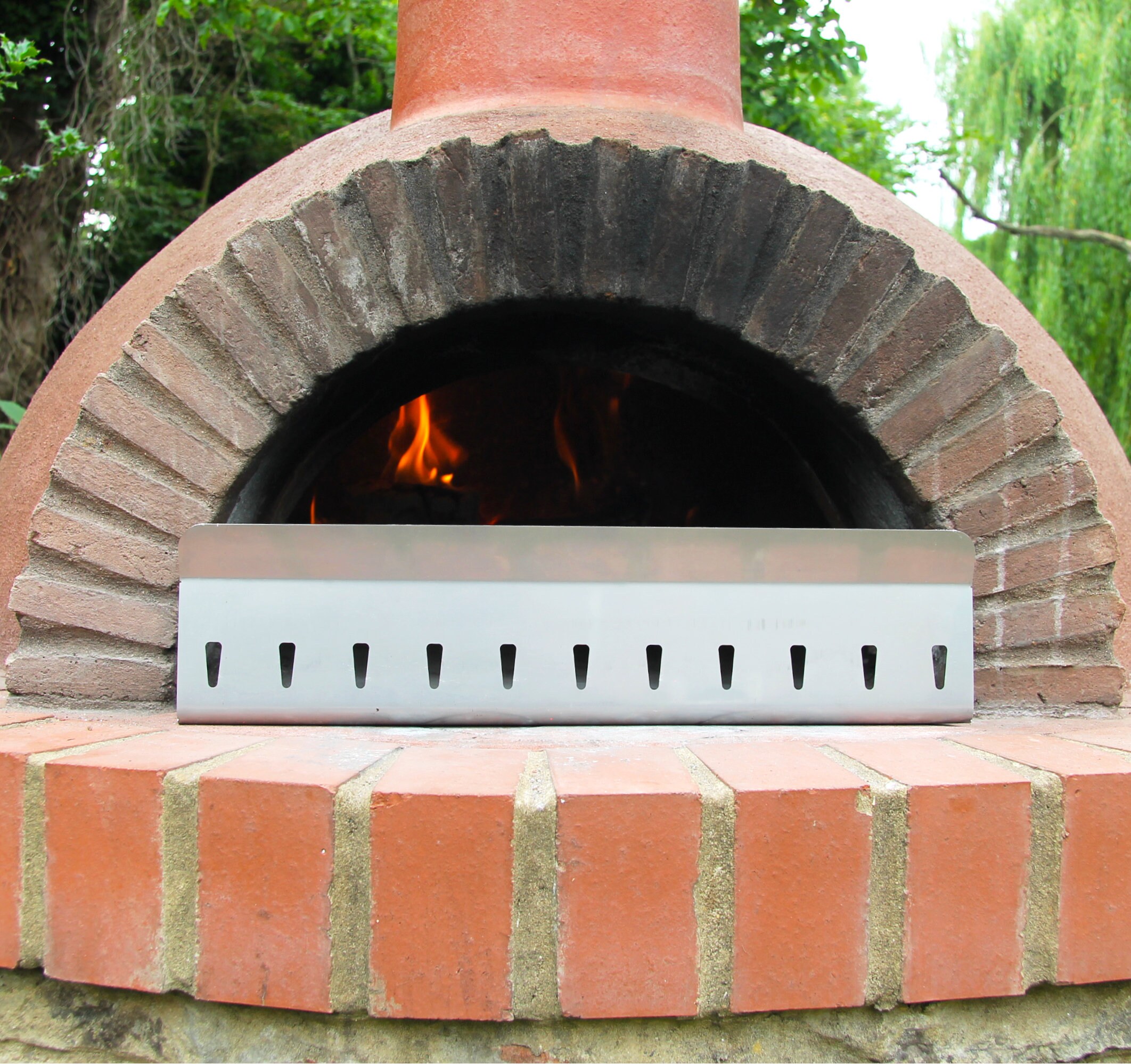 Stainless Steel Pizza Oven Fire Shield, Flame Tamer, Edge Protector 18 ...
