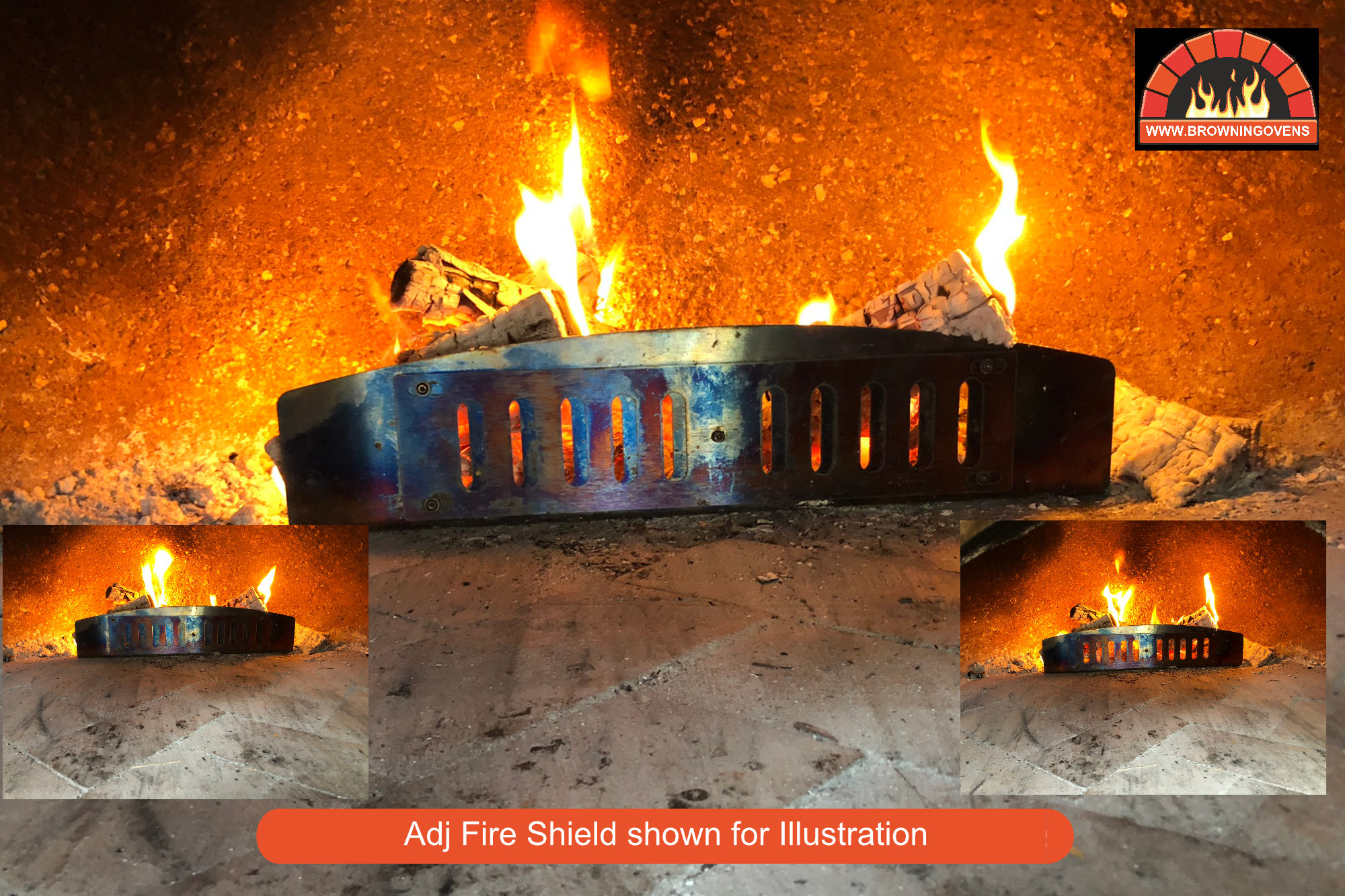 Pizza Oven Adjustable Fire Shield, Stainless Steel Deflector, Heat ...