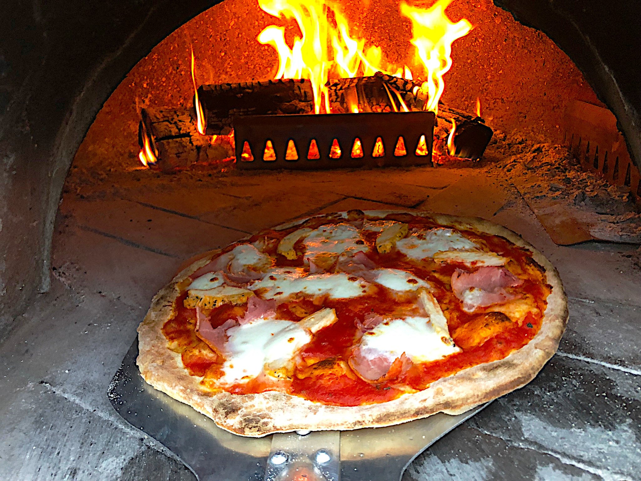 Stainless Steel Pizza Oven Fire Shield, Flame Guard, Log Holder, Flame ...