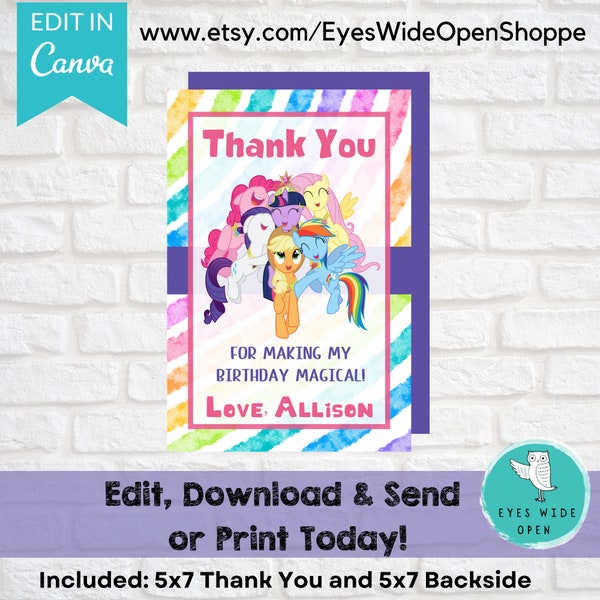 My Little Pony Thank - Etsy