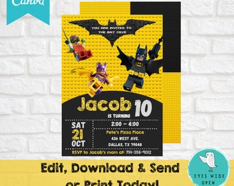 Bat Birthday Invitation - Etsy
