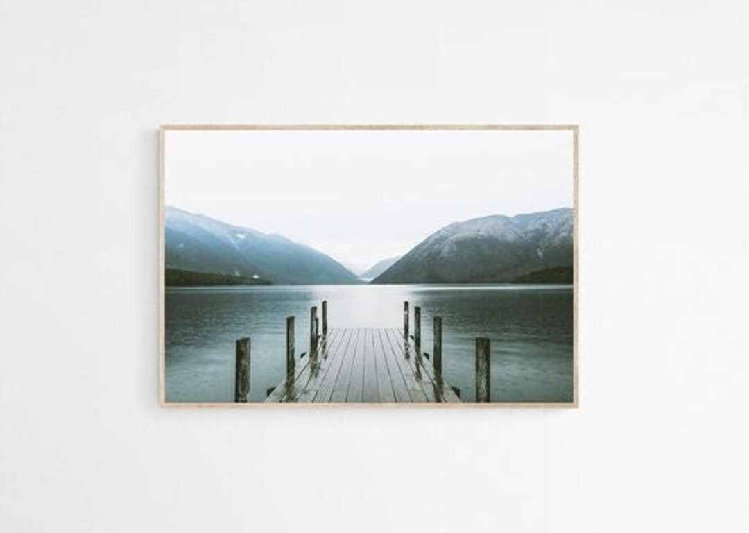 Dock Print, Ocean Dock Photography Wall Art Printable, Ocean Home Decor ...