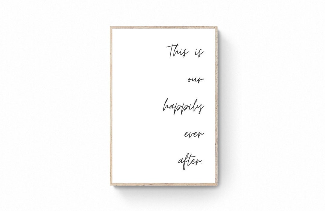 This is Our Happily Ever After Typography Wall Art Printable, Wedding ...