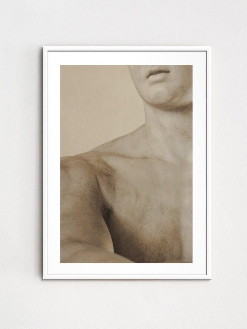 Roman Chest Statue Print: Beige Sculpture Wall Art (instant Download ...
