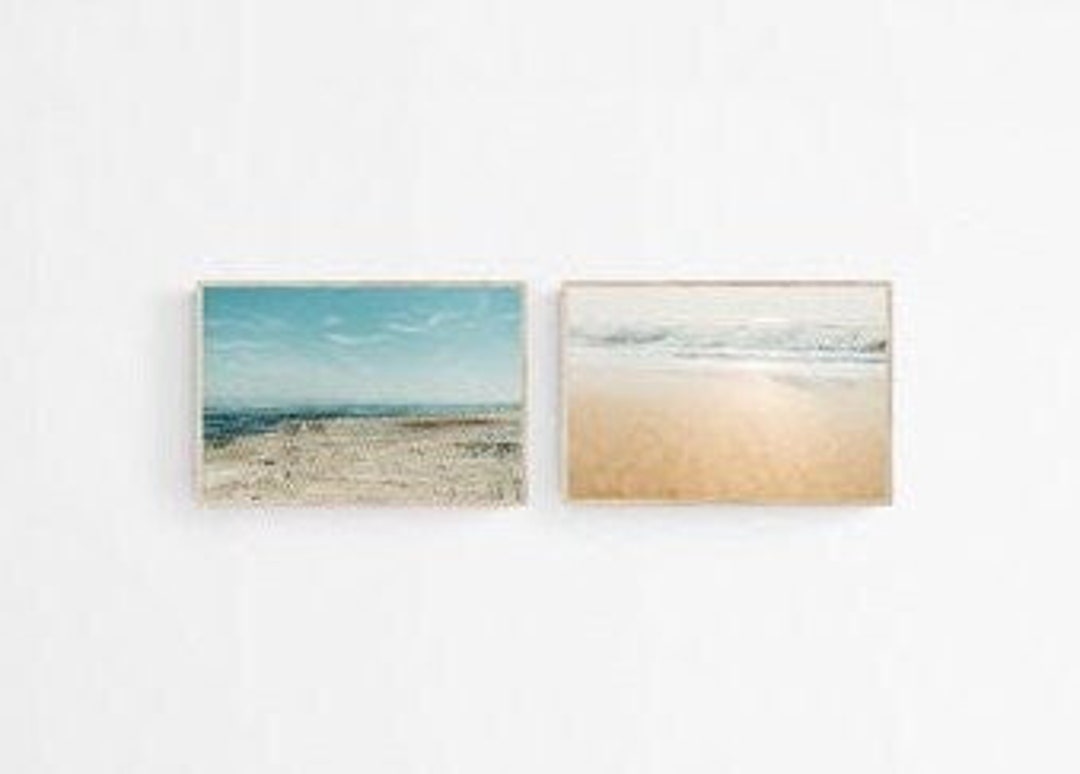 2 Set Beach Landscape Print, Beach Photography Wall Art Printable ...