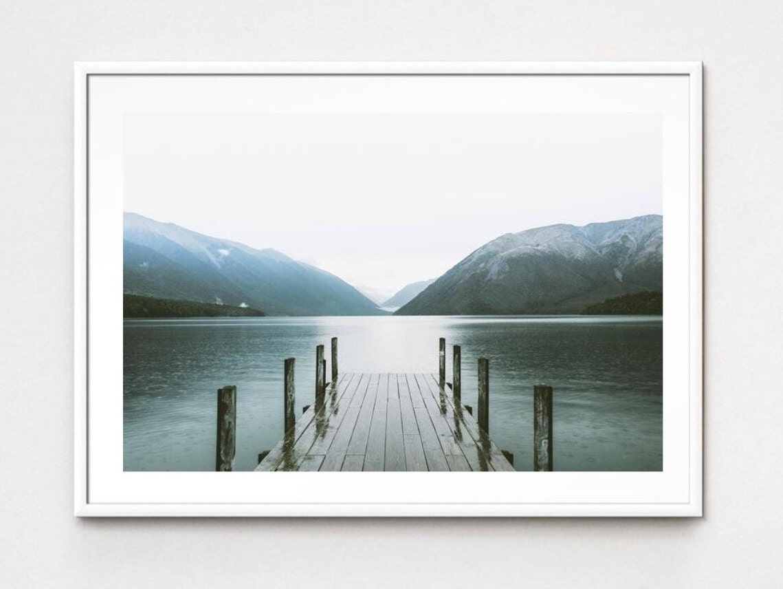 Dock Print, Ocean Dock Photography Wall Art Printable, Ocean Home Decor ...