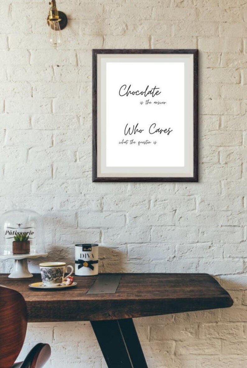 Chocolate is the Answer. Who Cares What the Question Is. Typography ...