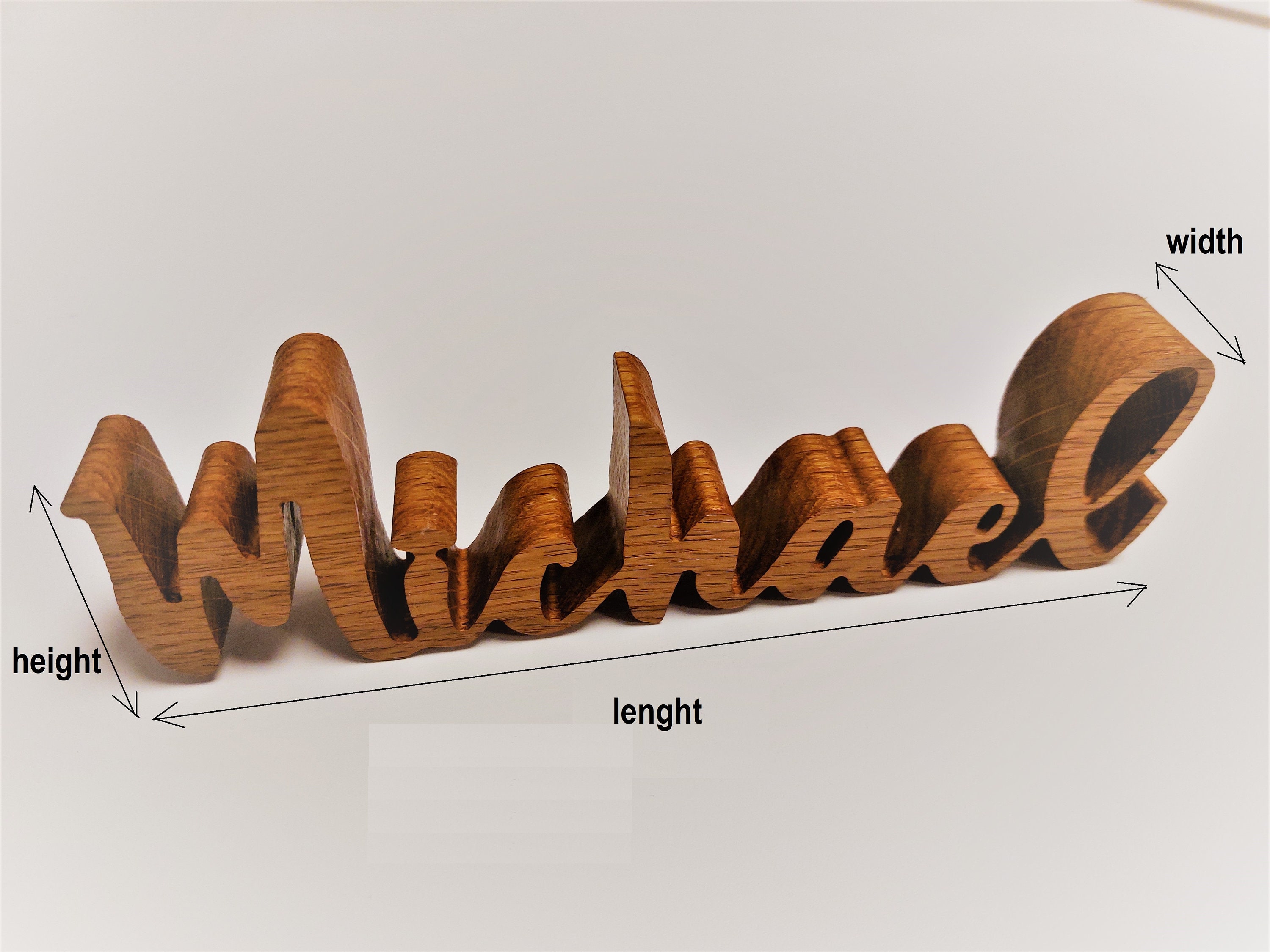 Personalized Wooden Selfstanding Wall Hang Words Names Signs Love Heart ...