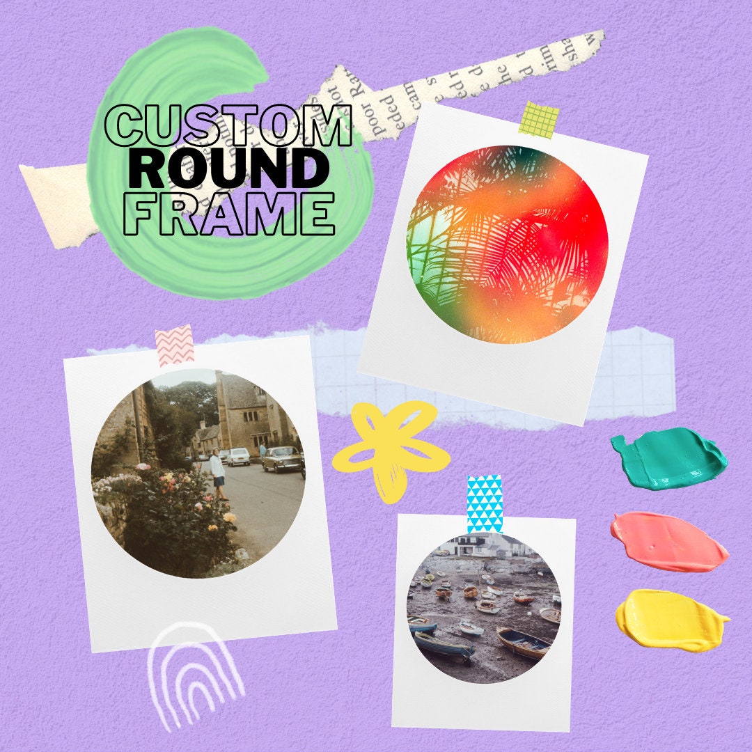 Round Custom Polaroid Photo Print Any Digital Image on Polaroid ...