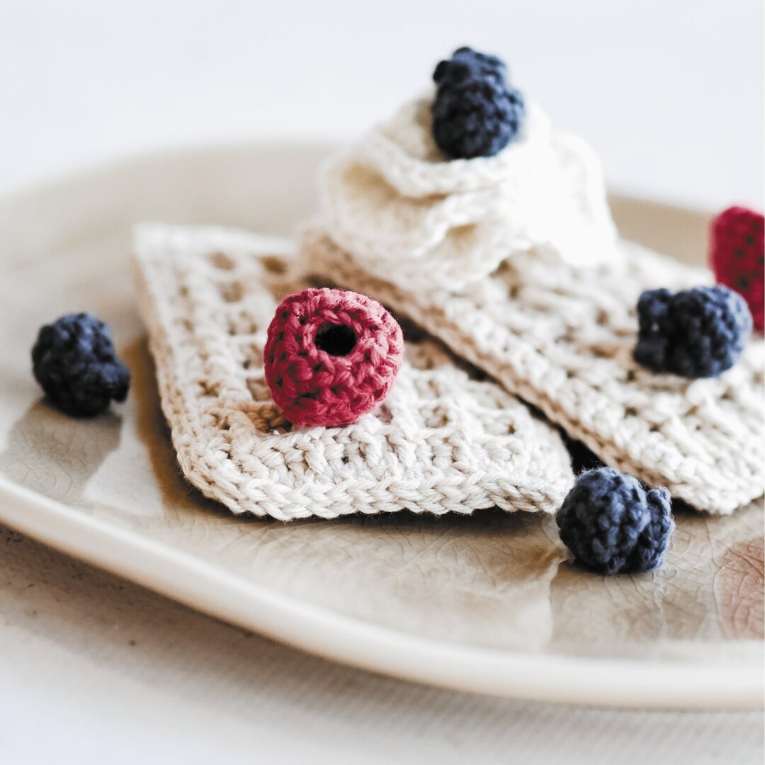 Crocheted Waffle Set for Children - CROCHET CUISINE - Toys, Play ...