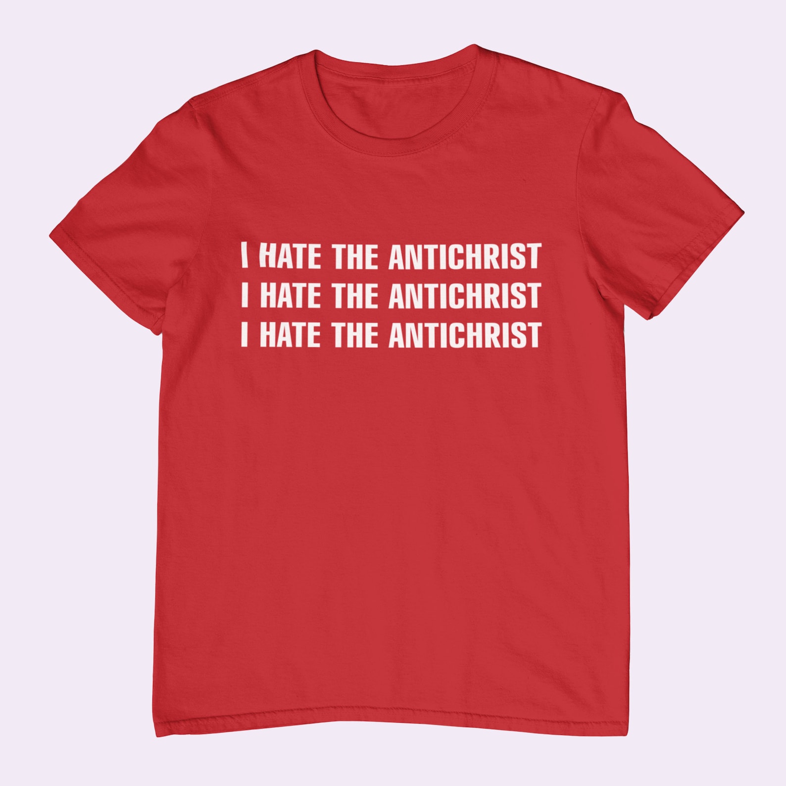 I Hate the Antichrist shirt / Trollface schizo meme shirt / Funny shirt ...
