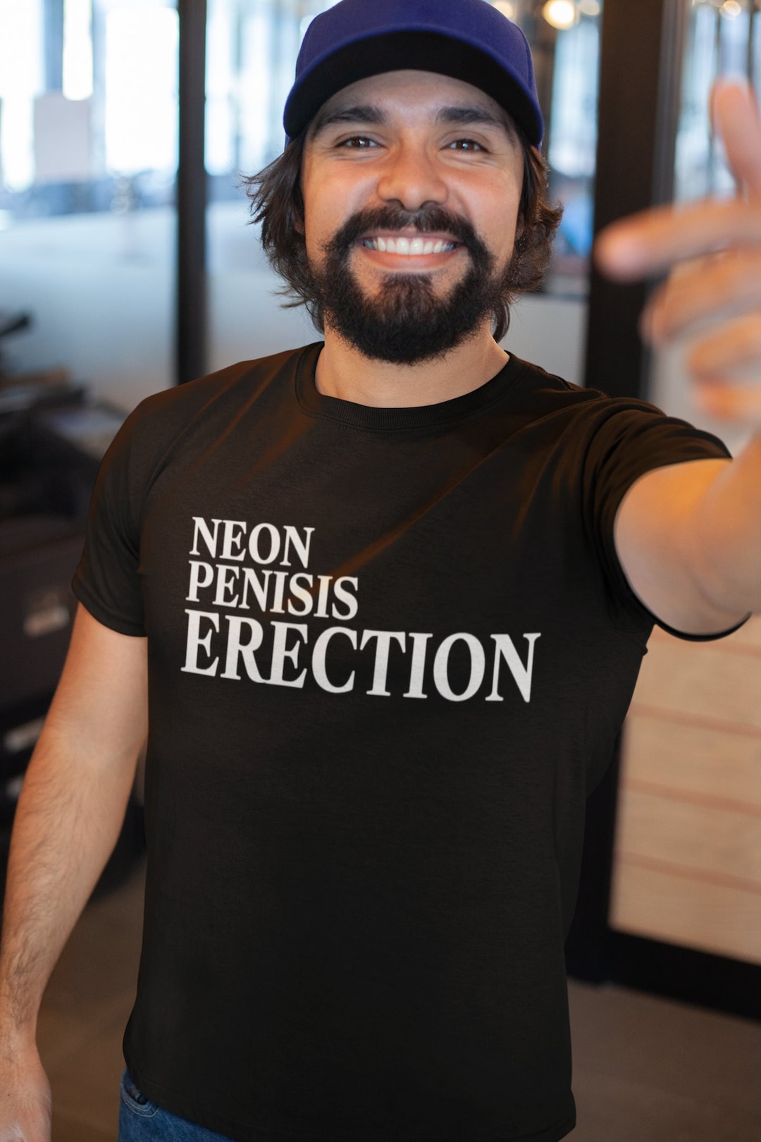 Neon Penisis Erection Unisex and Ladies Size. Funny Anime Meme Shirt ...