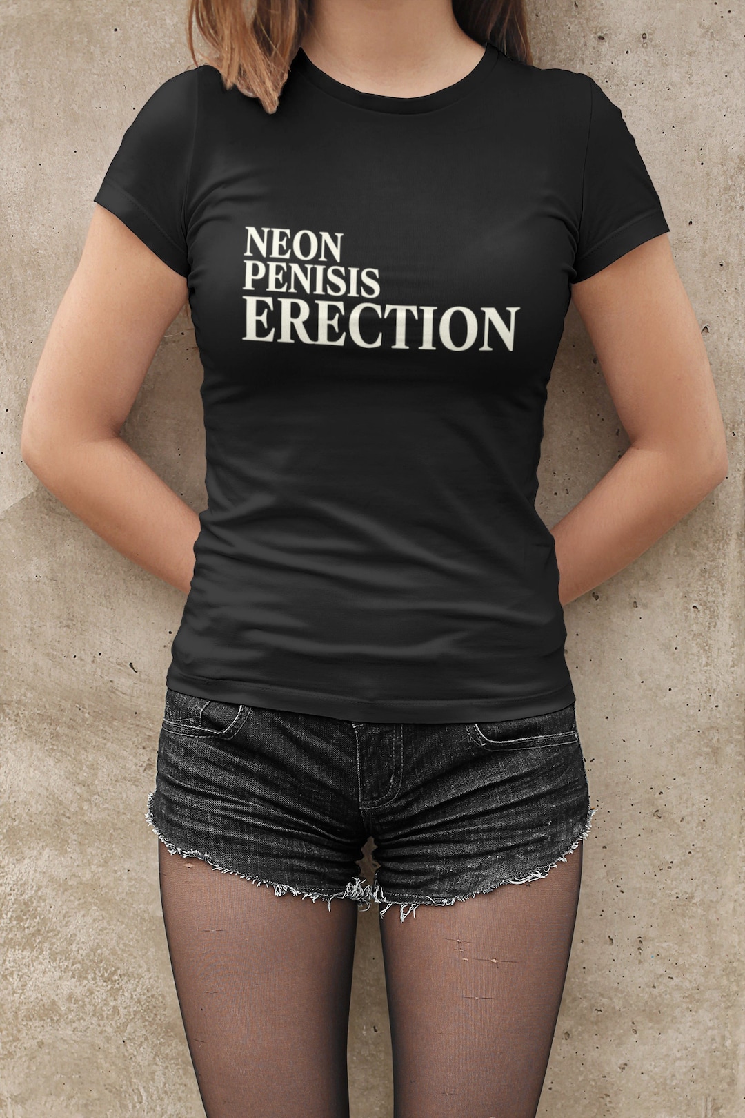 Neon Penisis Erection - Unisex and Ladies Size. Funny Anime Meme Shirt ...