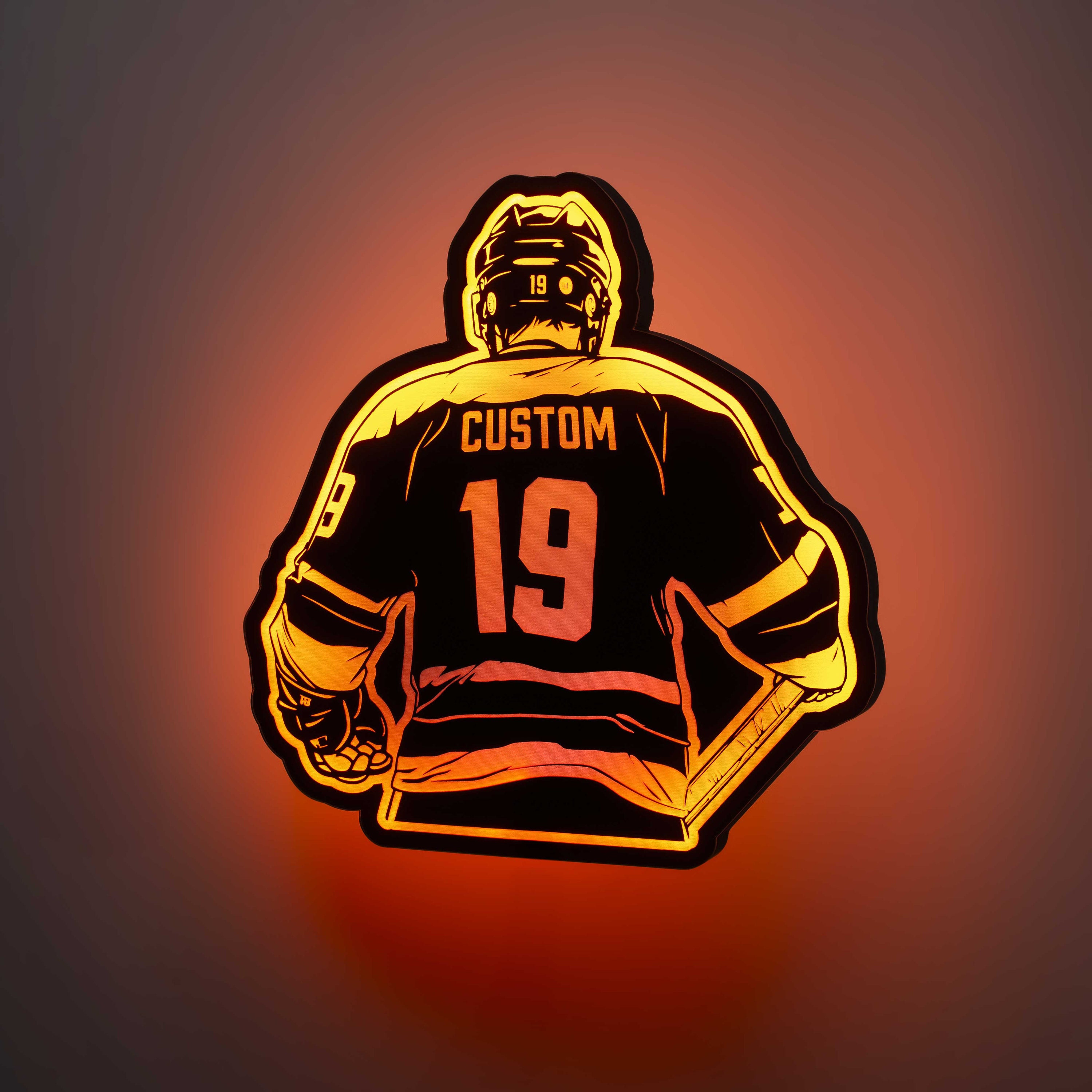 Ice Hockey LED Wall Decor Personalized Custom Name Sign Hockey Decor ...