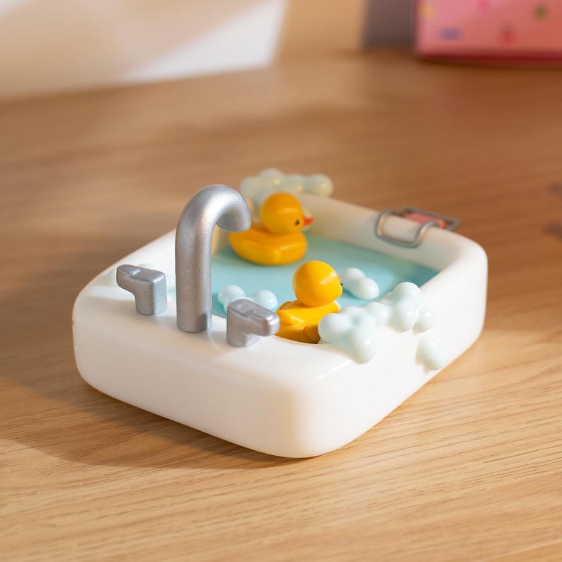 Rubber Duck Trinket Dish: Handmade Resin Jewelry Holder - Etsy