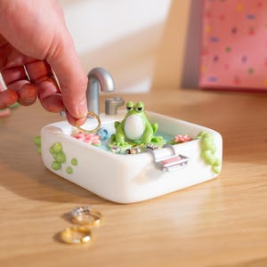 Grumpy Frog Pot - Cute Desk Decor | Keepsake Box | Desk Accessories ...