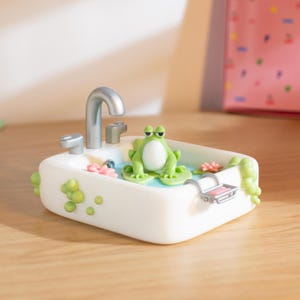 Grumpy Frog Pot - Cute Desk Decor | Keepsake Box | Desk Accessories ...