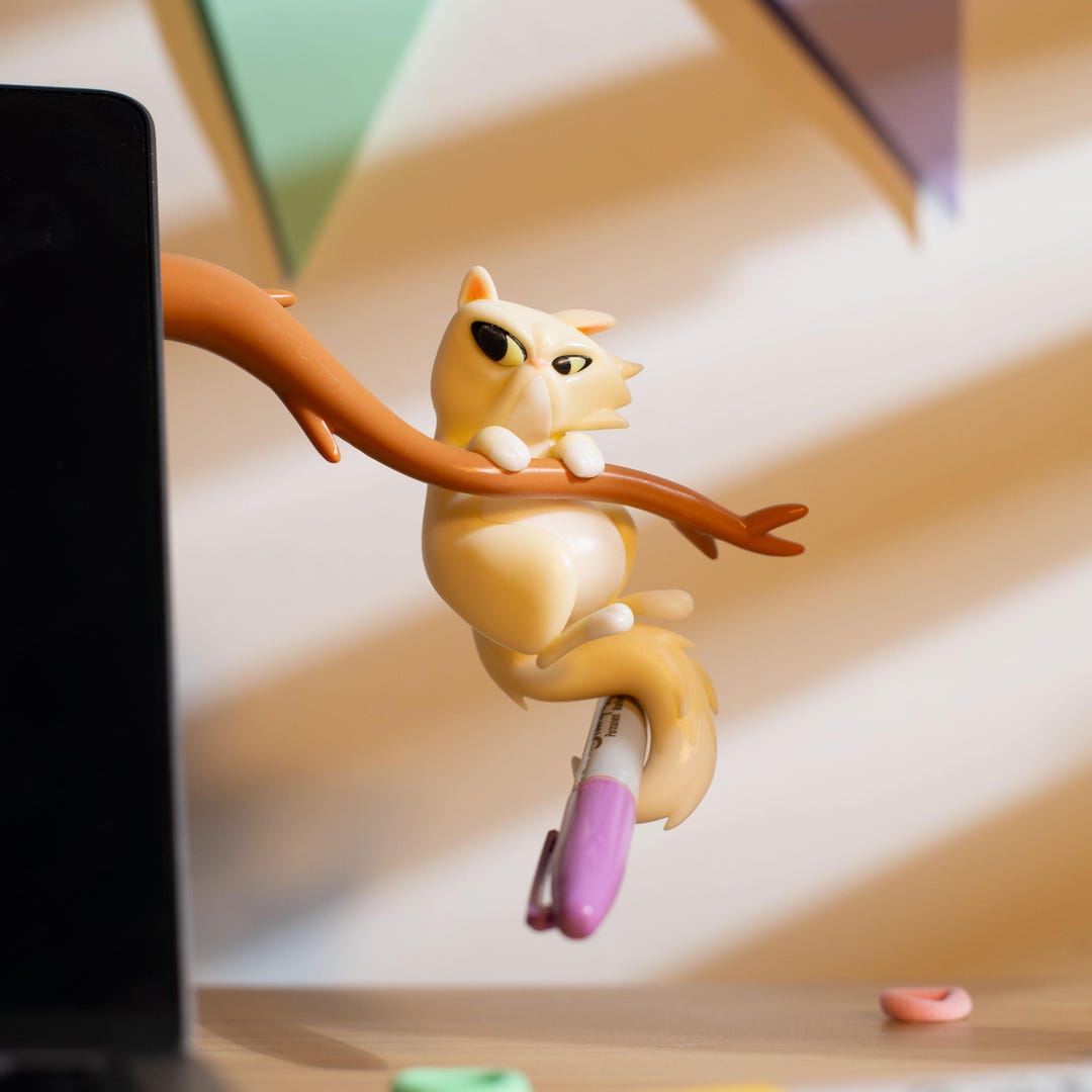 3D Printed Grumpy Cat Pen Holder: Desk Decor for Cat Lovers - Etsy