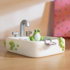 Grumpy Frog Pot - Cute Desk Decor | Keepsake Box | Desk Accessories ...