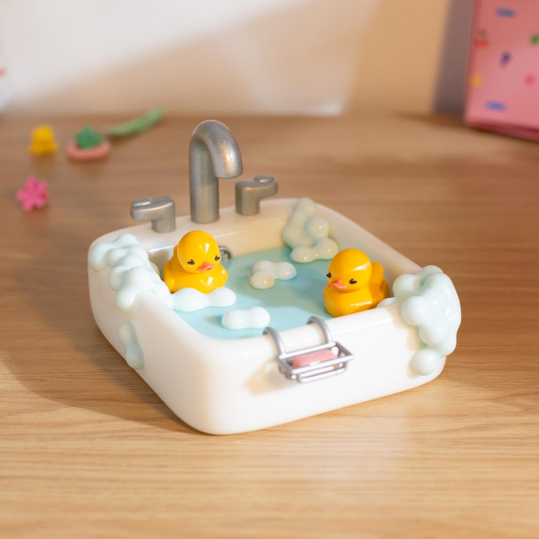 Bath Duck Trinket Dish | Resin Trinket Tray | Girls Trinket Bowl for ...