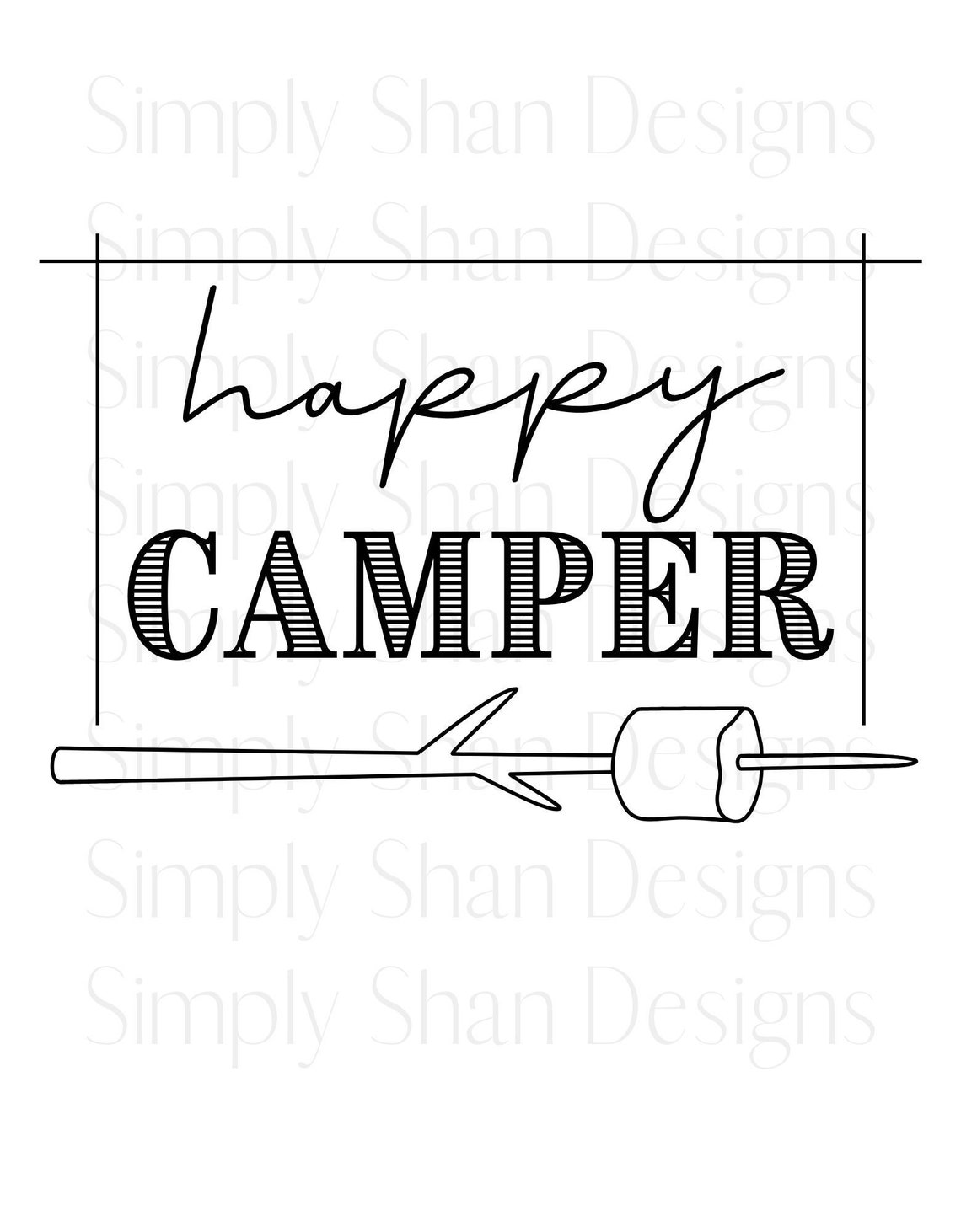 Happy Camper PNG, Svg, Pdf, Jpg Cricut, Silhouette, Make Your Ow N ...