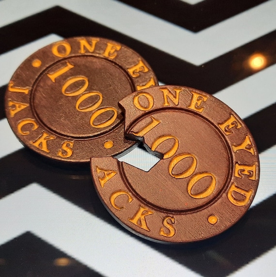 Twin Peaks One Eyed Jacks Poker Chip Replica Pair 1 X Broken - Etsy