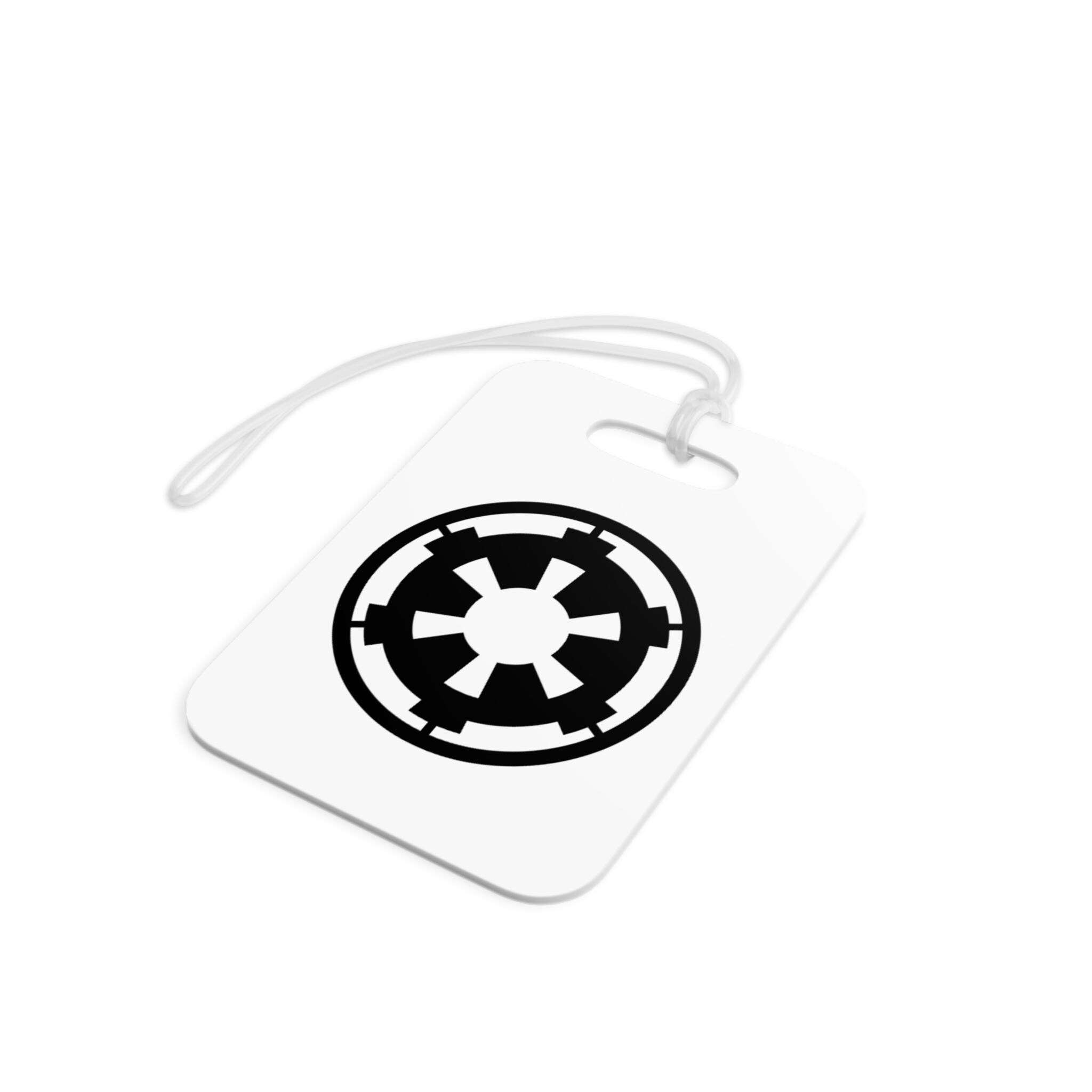 Custom QR Code Galactic Empire Imperial Emblem White Luggage Tag ...